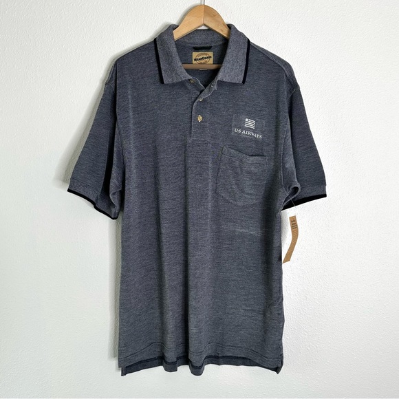 WearGuard | Shirts | New Wearguard Us Airways Mens Polo Uniform L ...